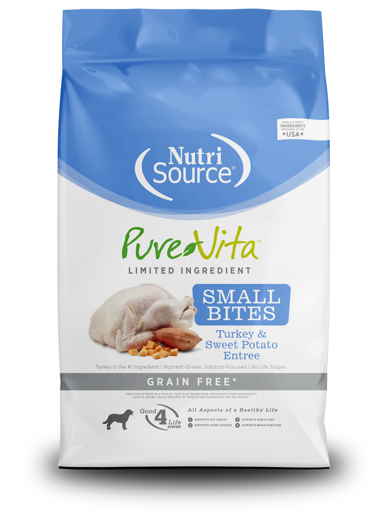 NutriSource® PureVita™ Small Bites Turkey & Sweet Potato Entrée Grain ...